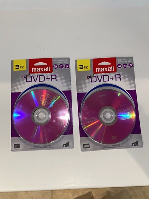2x 3 Pack DVD+R Maxell 120Min RW Color Discs New Sealed | eBay