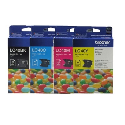 SET Brother Genuine LC40BK LC40C LC40M LC40Y Inks For DCP J525W J725DW ...