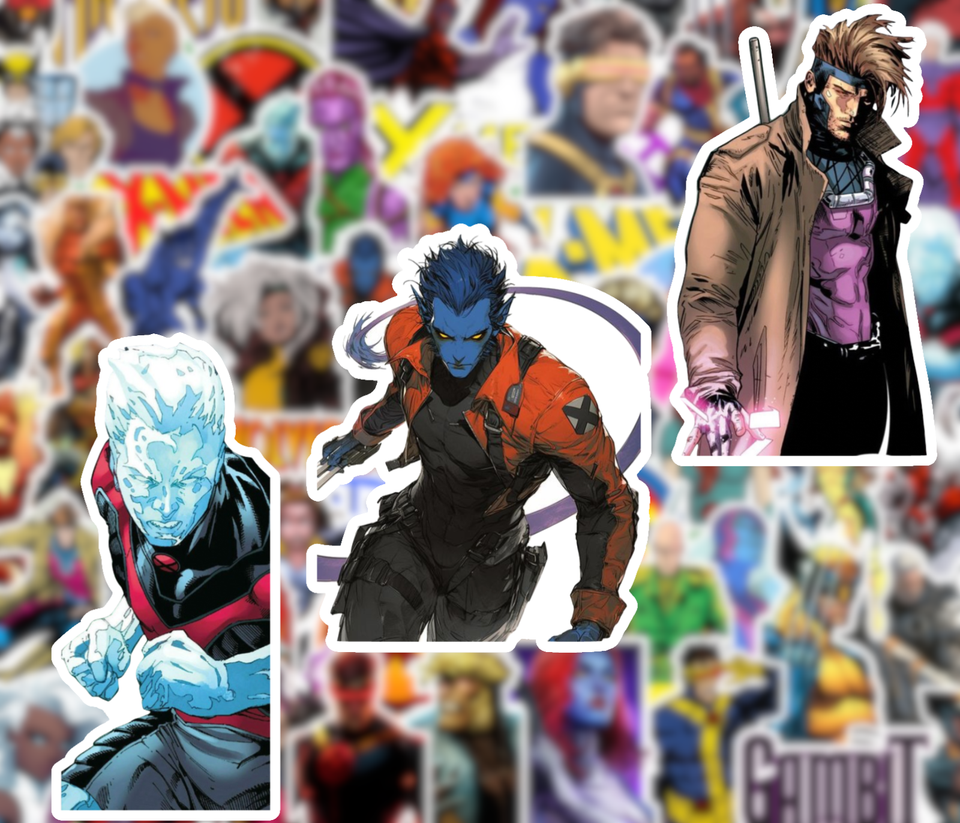 25/50 X-Men Sticker Pack - Waterproof Vinyl - Wolverine Magneto Xmen 97 ...