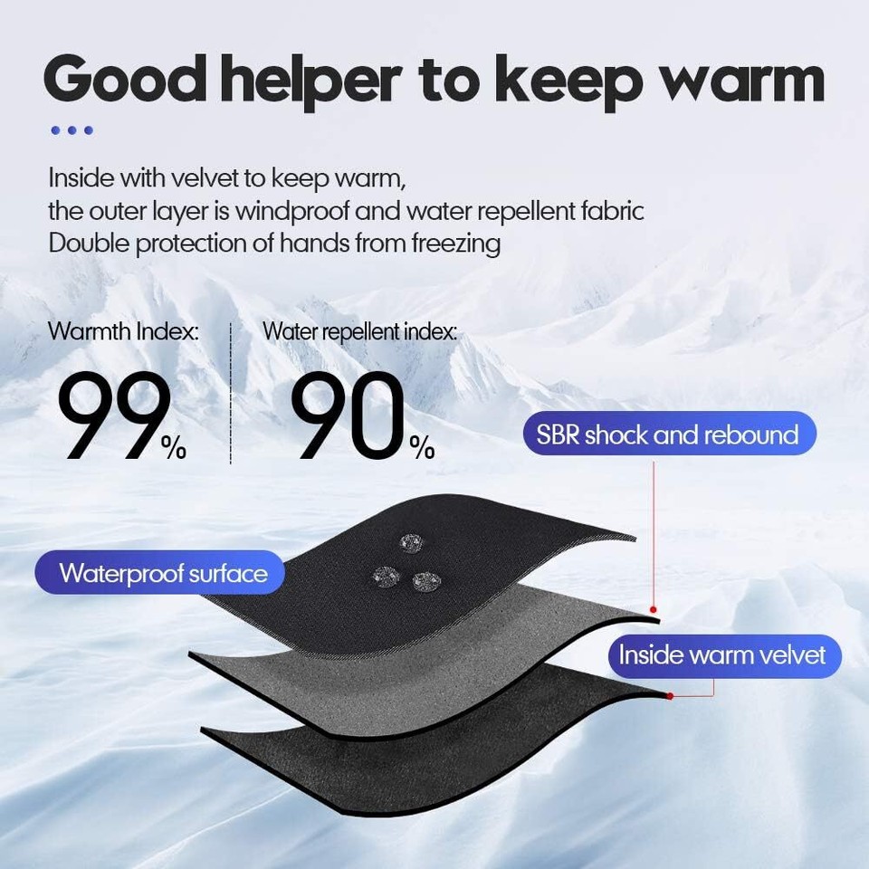 -20℉ Winter Waterproof Windproof Touch Screen Warm Gloves for Cold ...