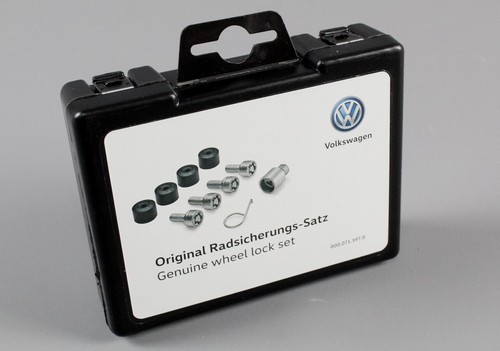Genuine VW Volkswagen anti-theft alloy wheel locking nut bolt set ...