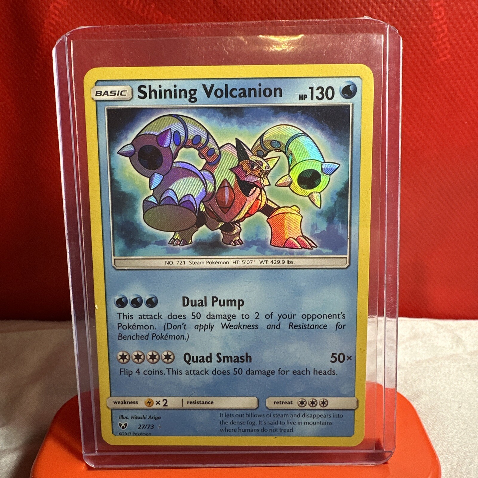 Pokémon TCG Shining Volcanion Shining Legends 27/73 Holo Shiny Holo ...