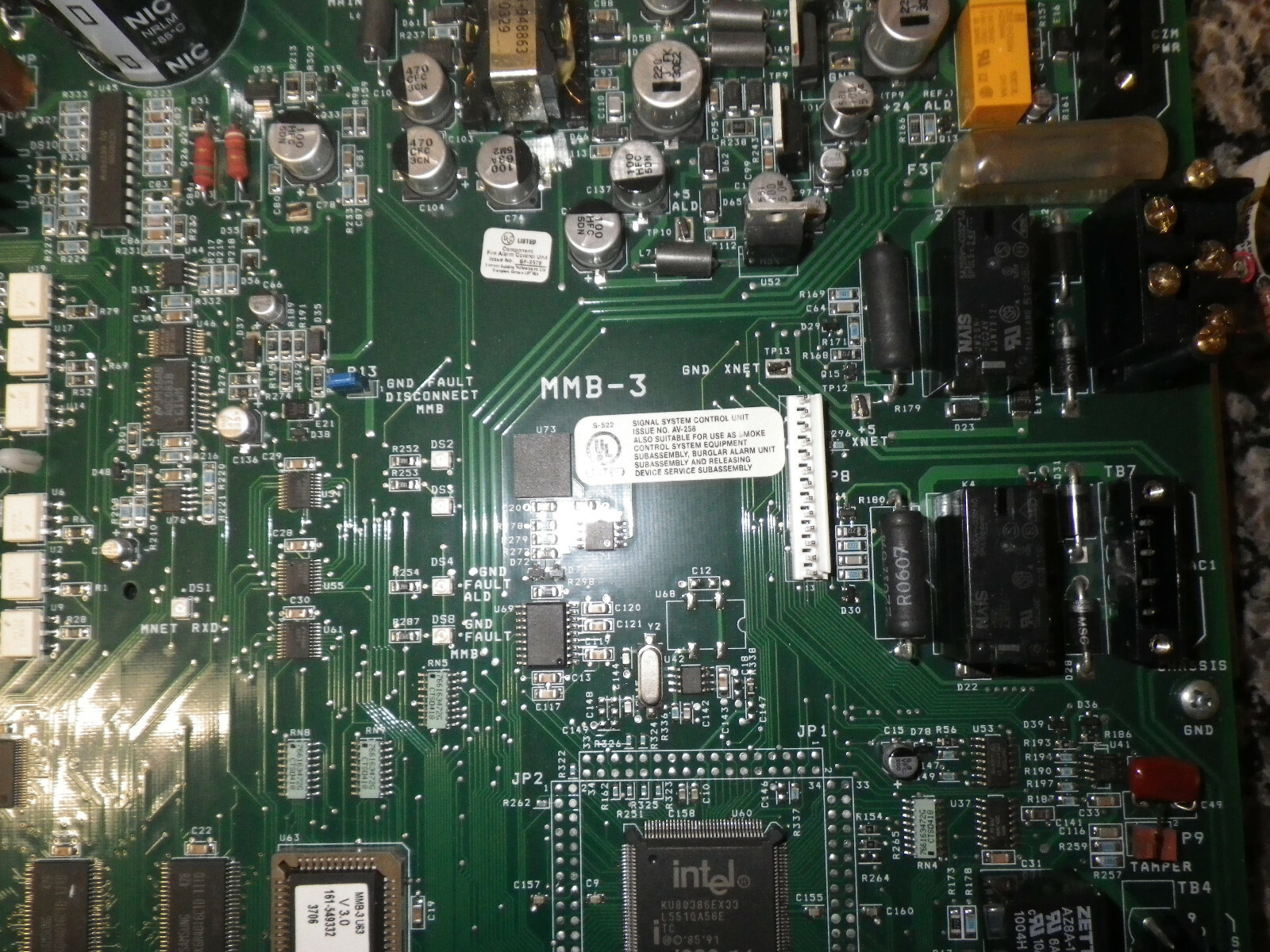 Siemens MMB-3 MXL MXLV Fire Alarm Main Control CPU Processor Board (NX ...