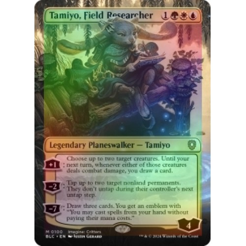 Foil Tamiyo, Field Researcher (borderless) X4 M/NM MTG Bloomburrow ...