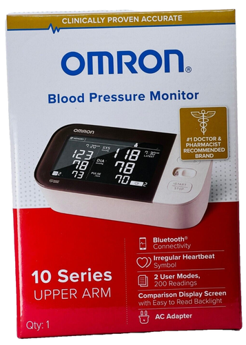 Omron 10 Series Wireless Upper Arm Blood Pressure Monitor (BP7450 ...