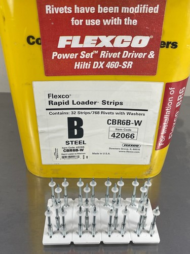 Flexco CBR6B-W Rapid Loader Rivet Strips Size B White 42066 (768 Rivets) | eBay