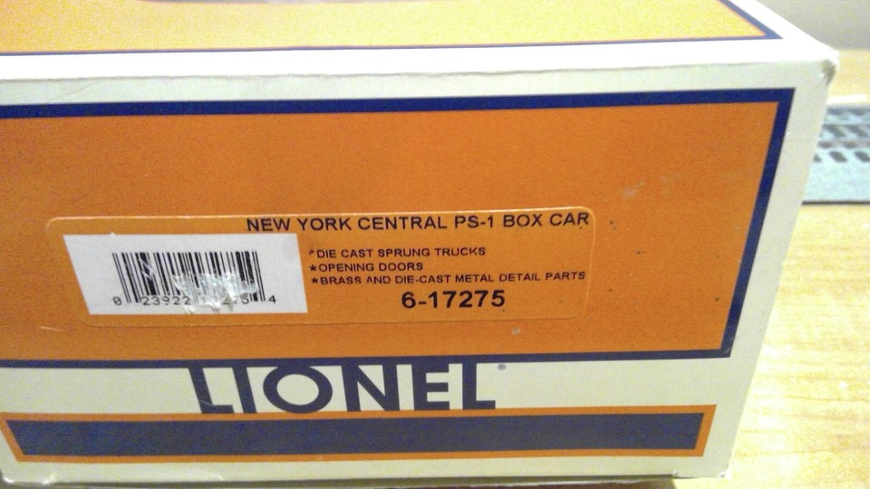 O Scale LIONEL 6-17275 NEW YORK CENTRAL PS-1 Box Car NYC Pacemaker 3 ...