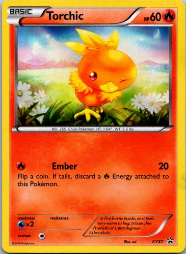 Pokemon TCG - Black Star Promo Torchic Holographic Card - XY37 | eBay