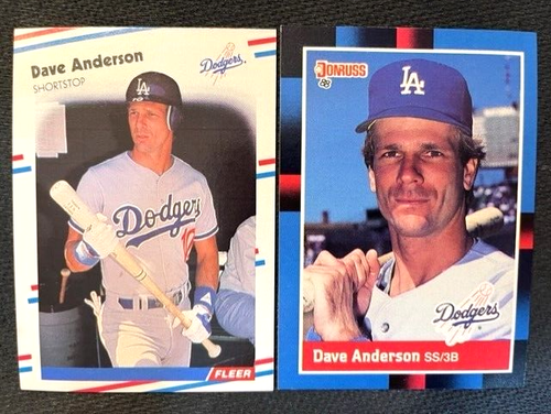 MLB - Dave Anderson 1988 Fleer & 1988 Donruss Baseball - Dodgers | eBay