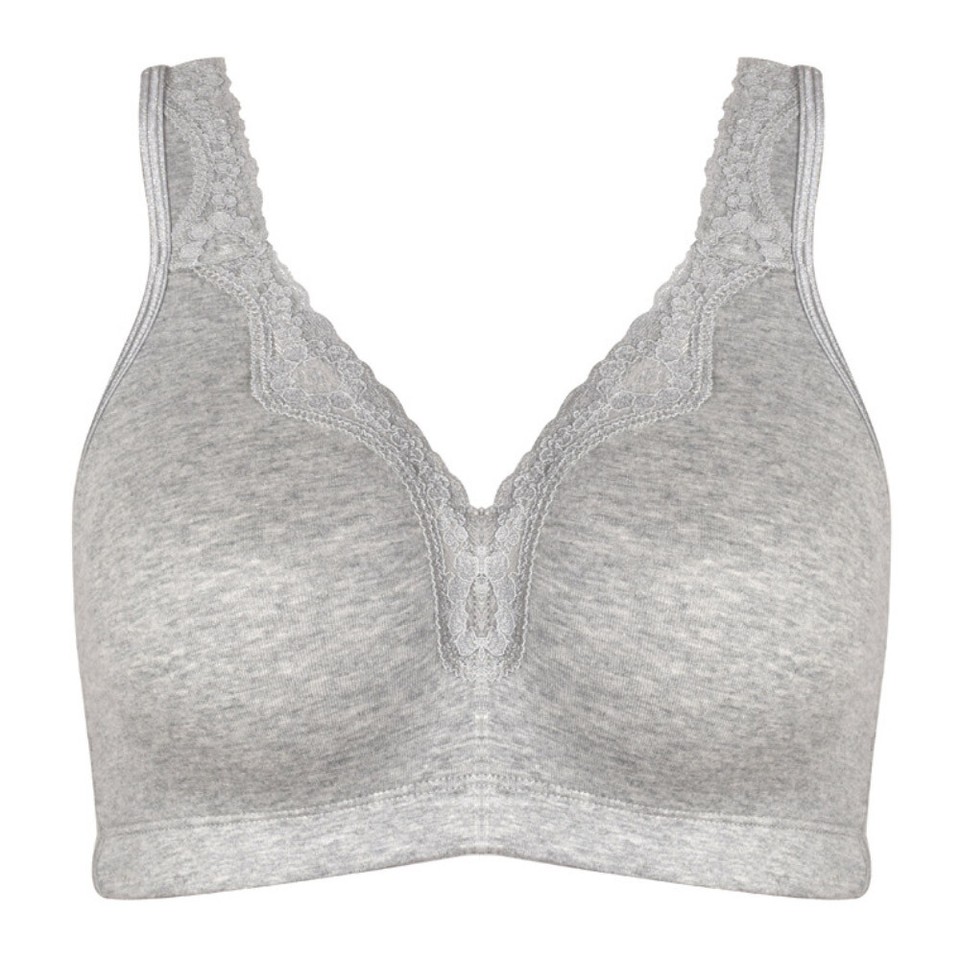 UK Ladies Non-Padded Cotton Full Coverage Bras Wireless Plus Size Bra F ...