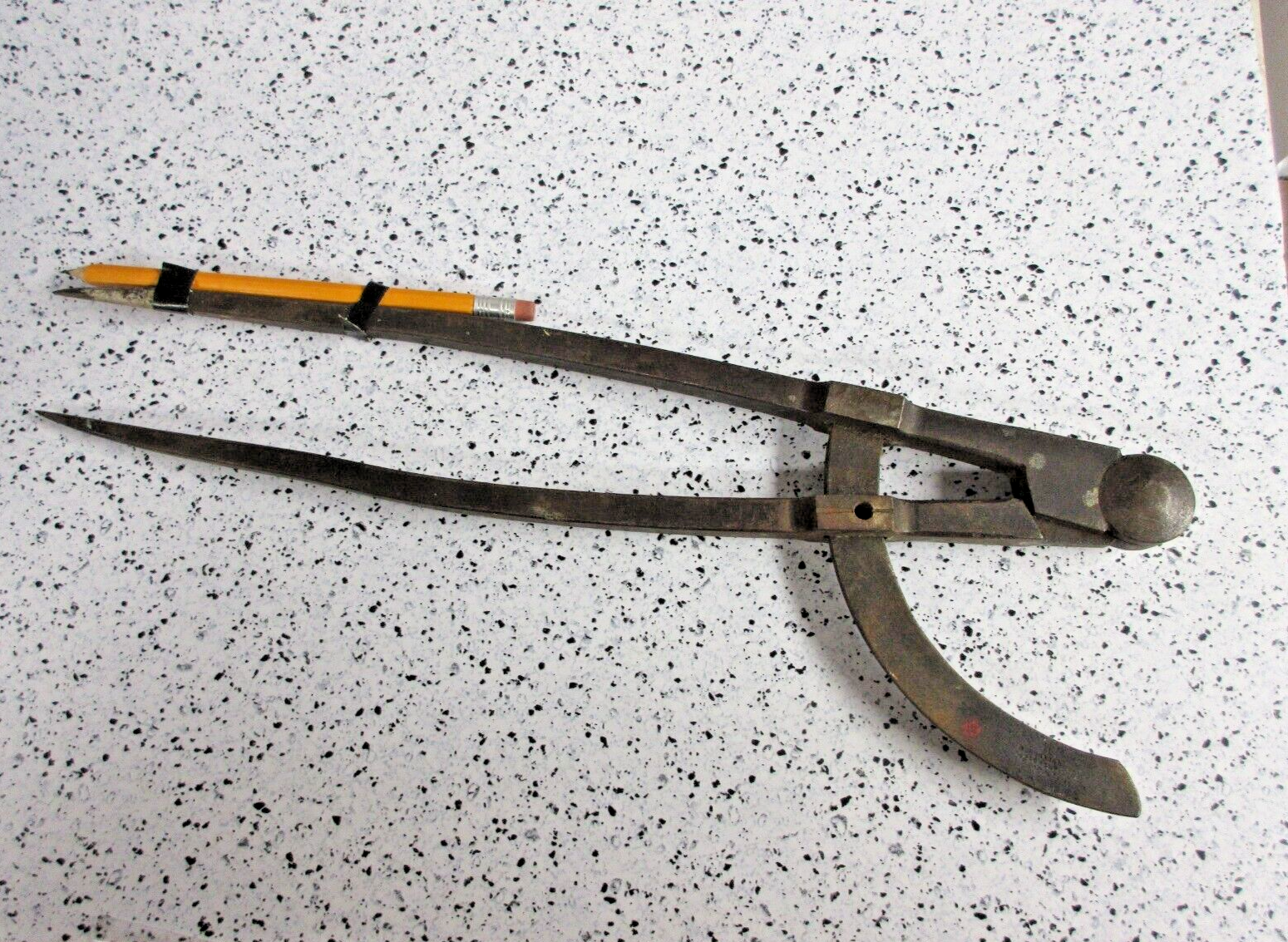 Vintage Antique 14" Hand Forged Wrought Iron Divider Caliper Compass ...
