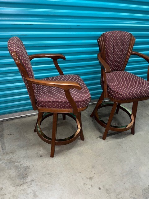 Vintage Mikhail Darafeev Swivel Gameroom/Bar Stools | eBay