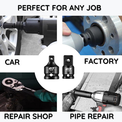 3/4" to 1/2 & 1/2 to 3/4" inch Drive Socket Adapter Reducer Air Impact ...