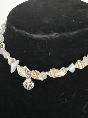 J CREW Short Choker Conch Scallop Ocean Shell Pooka Necklace new ...