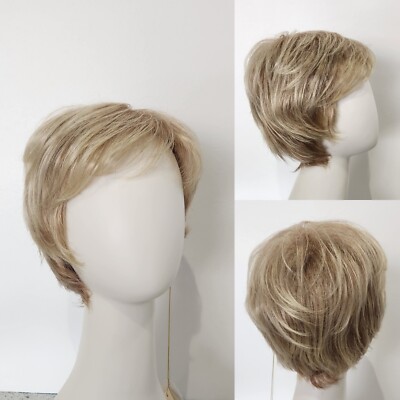Liza Short Synthetic Wig by Pierre International Wigs in Gold Blond | eBay