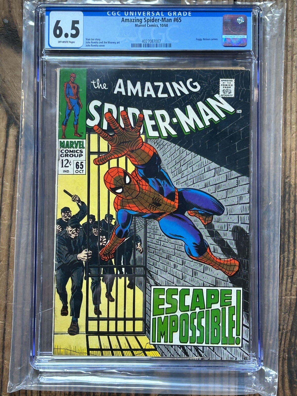 Amazing Spider-Man #65 (Oct 1968) Graded 6.5 OFF-W TO WHITE by CGC | eBay
