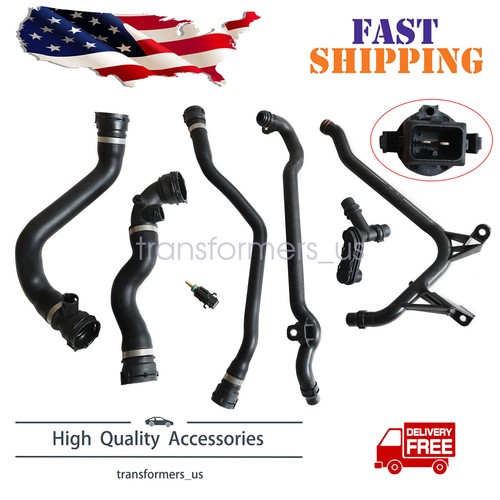 7 Pcs Set Expansion Tank Coolant Radiator Hose Kit For BMW E46 323 325 ...