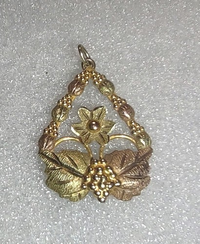 10k solid multi Color Gold Flower Pendant ((C37)) | eBay