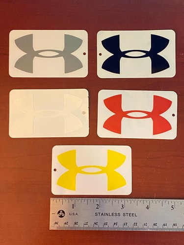 New Under Armour Stickers Decals Sticker Decal Gray White Black Yellow ...