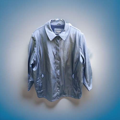 Outbrook woman's Jacket Coat Black Full Zip Belt Loops Lined | eBay