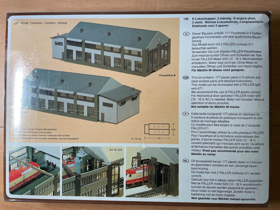 756 - HO Scale Faller Engine Shed - 2 Stall #156 Sealed In Box | eBay