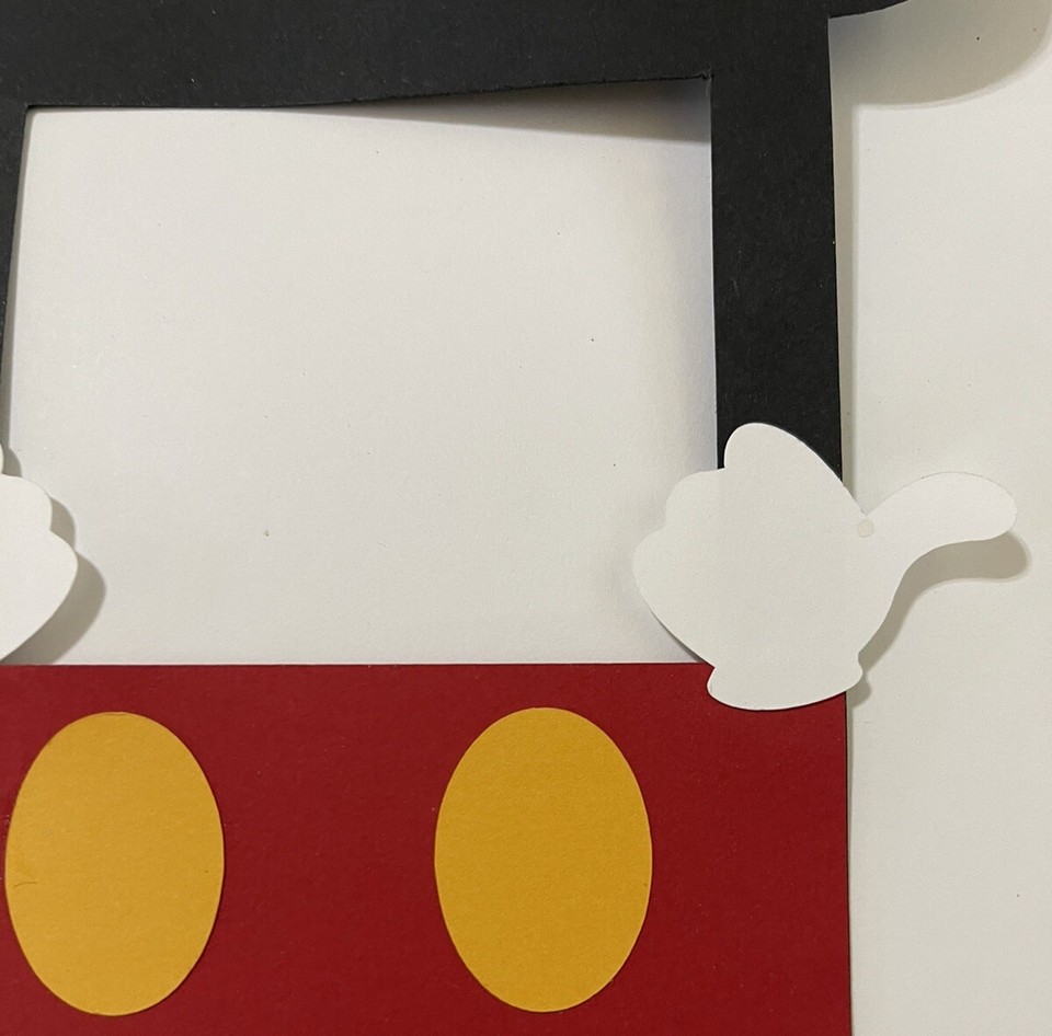 Mickey Mouse inspired frame for scrapbooking handmade w/cardstock paper ...
