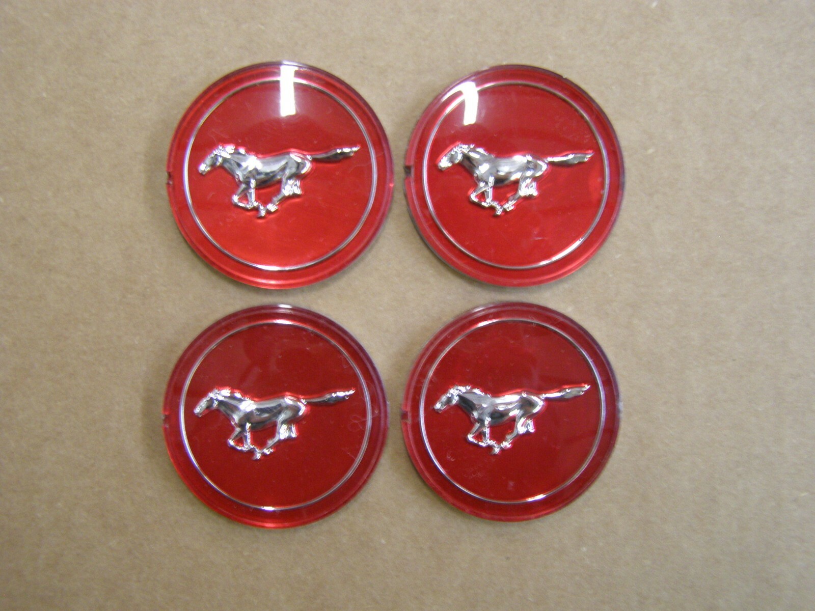 NOS OEM Ford 1974 1978 Mustang II 2 Wheel Center Emblems 1975 1976 1977 ...