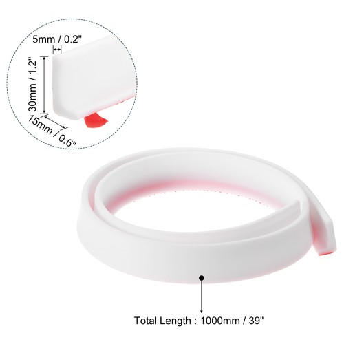 39"Lx0.6"Wx1.2"H Collapsible Shower Barrier Stopper Water Splash Guard ...