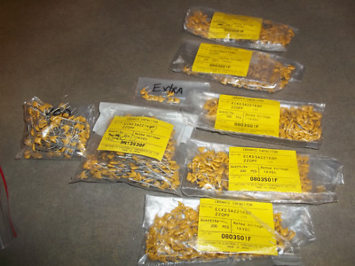 Ceramic Disc Capacitor Cap 220PF 1KVDC 1000V (ECK-D3A221KBP) Lot of ...