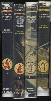 Tom Corbett: Space Cadet - 4 volumes (Nos. 1, 2, 3, 6) dust jackets, SF ...