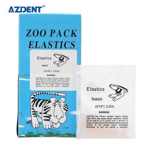 5000pcs Orthodontic Dental Elastics Band Animal images Fox Rabbit ...
