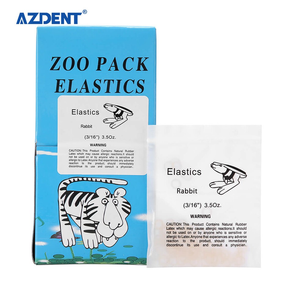 5000pcs Orthodontic Dental Elastics Band Animal images Fox Rabbit ...
