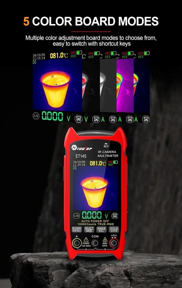 IR Thermal Imager Camera 240x240 TRMS Digital Multimeter 2in 1 USB PC ...