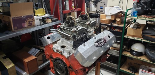 Offenhauser Dual Quad BBC Aluminum Intake Manifold 2x4 Vintage Big ...