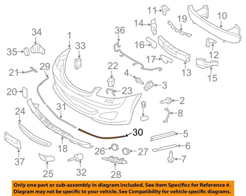 MERCEDES OEM 10-13 S550-Bumper Trim-Outer Molding Left 2218850121 | eBay