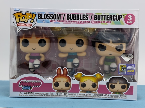 Funko Pop SDCC 2023 Powerpuff Girls 3 Pack LE 1000 *OFFICIAL STICKER ...