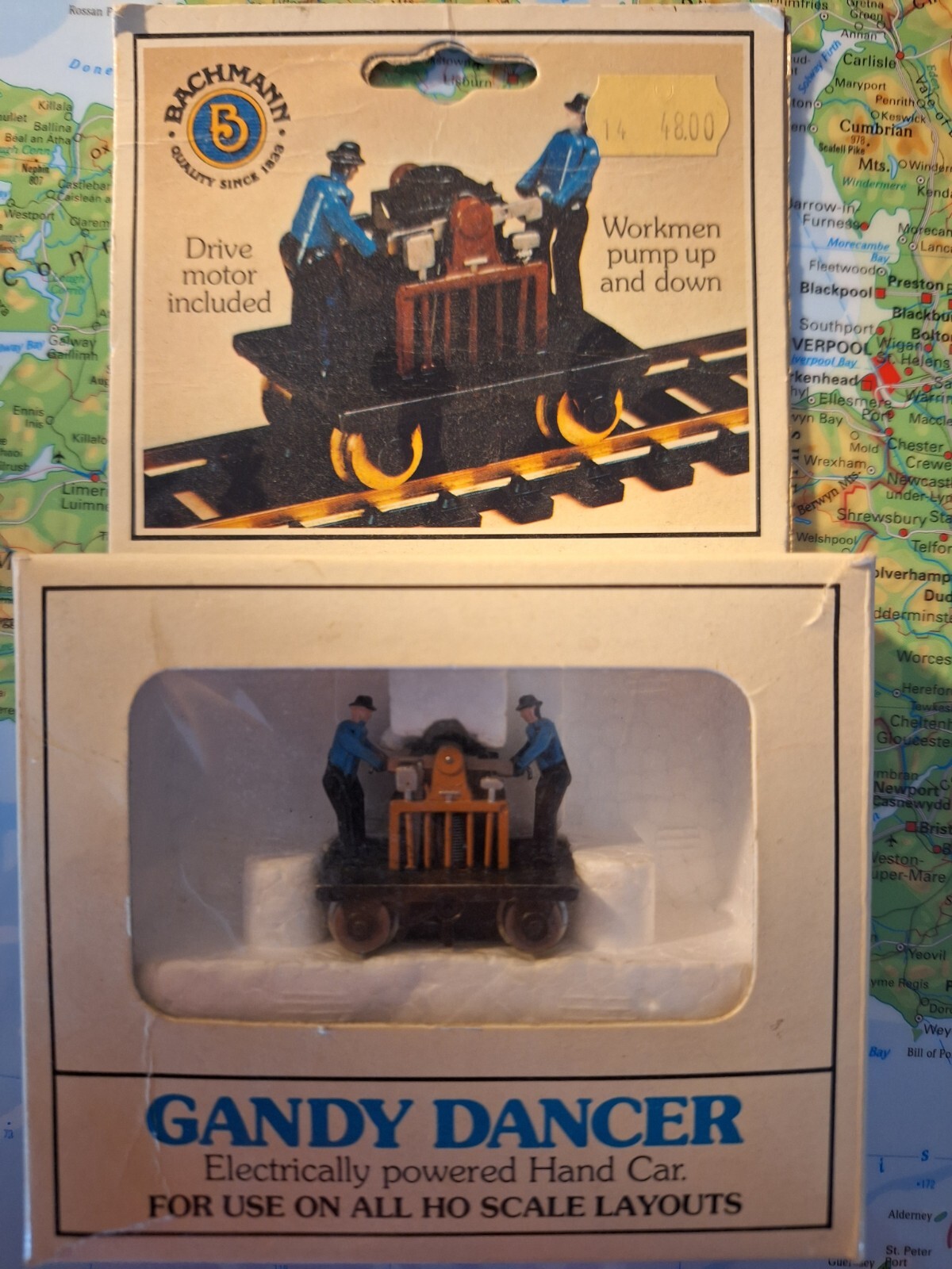 Bachmann HO Scale 46-1202 GANDY DANCER Powered Hand Car | eBay