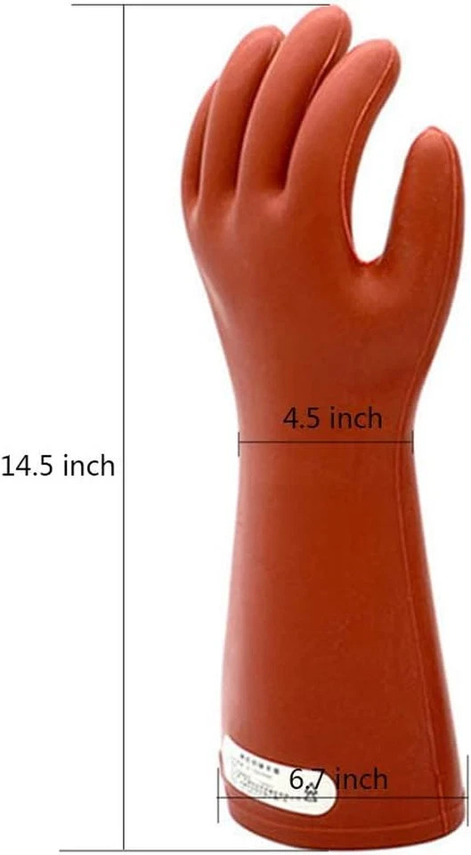 Insulated Rubber Gloves Electrician 12KV High Voltage Safety Protective ...