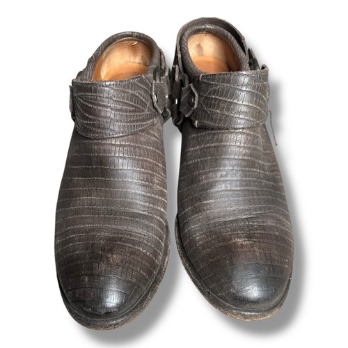 Frye Carson Leather Harness Heeled Mules Clogs Ankle Boots Women’s 9 B ...