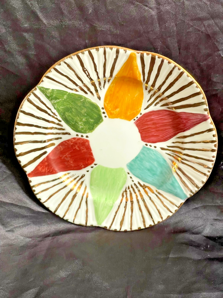 SHELLEY "HARLEQUIN" TEA SET 1950's STUNNING RARE PATTERN IN DAISY SHAPE ...