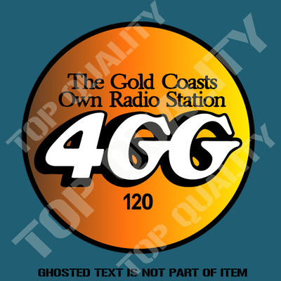 VINTAGE 4GG GOLD COAST RADIO STATION DECAL STICKER RETRO AUSTRALIANA ...