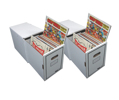 2 LP Vinyl Record Album Storage Boxes with Drawer & Dividers Record ...