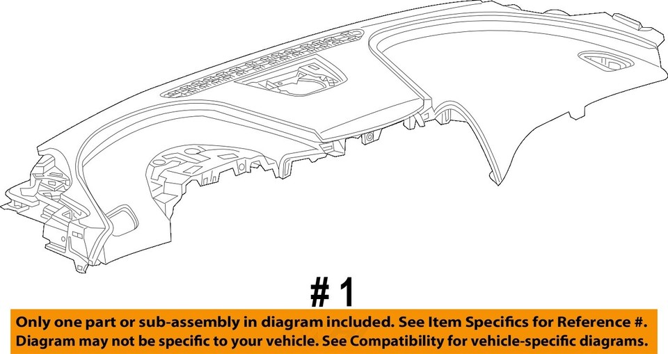GM OEM 14-15 Impala Instrument Panel Instrument Panel-Upper Pad ...
