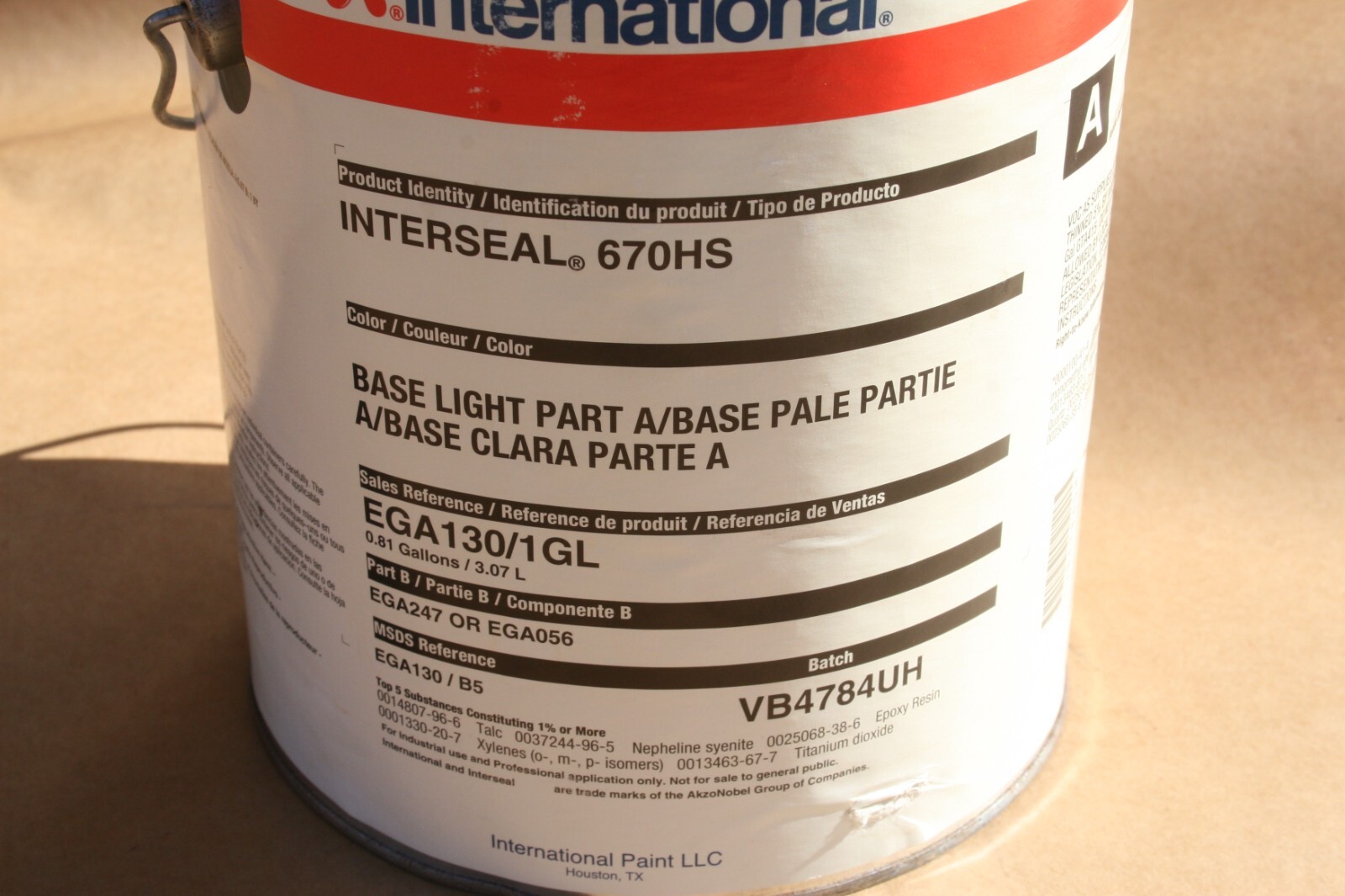 International Interseal 670HS Part A Epoxy 1GL - Base Light | eBay