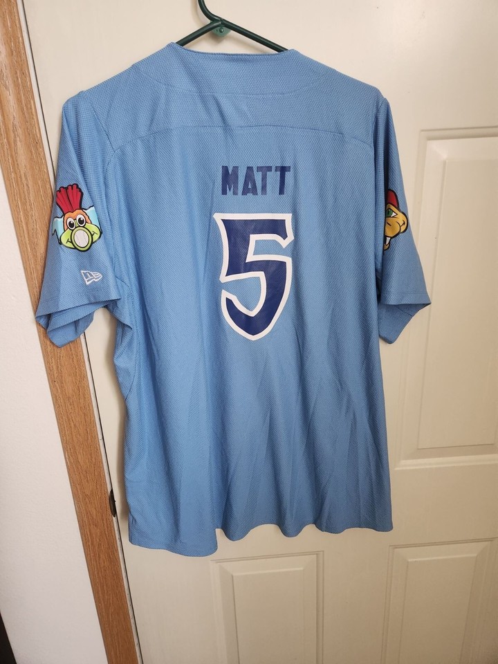 PRE-OWNED WISCONSIN TIMBER RATTLERS NEW ERA BASEBALL JERSEY MEN'S SIZE ...