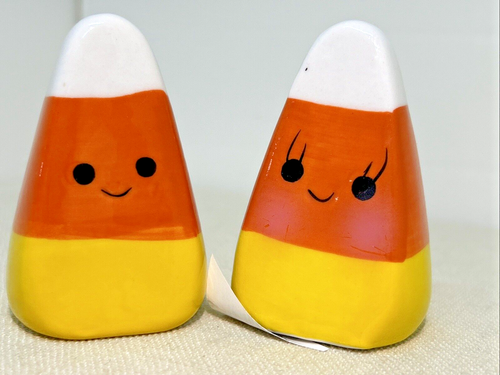 Halloween Candy Corn Couple Shakers Mini Salt & Pepper Shaker Cracker ...