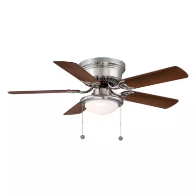 Ceiling Fan with Light Kit 44 in. LED Indoor Brushed Nickel | eBay