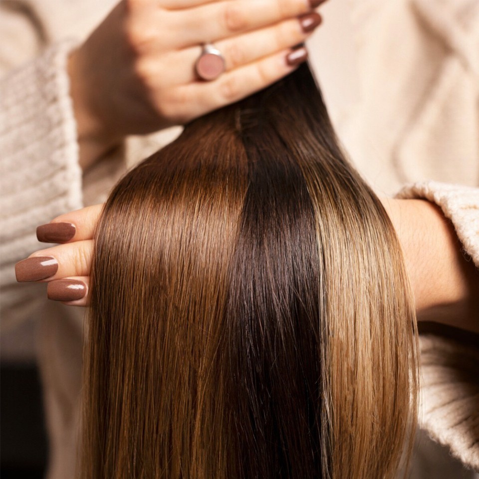 US 100% Real Tape In Remy Human Hair Extensions Highlight/ Ombre Skin ...