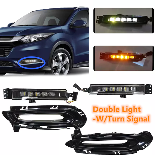 For 2016-2018 Honda HR-V HRV LED DRL Turn Signal Double light Lamps Fog ...