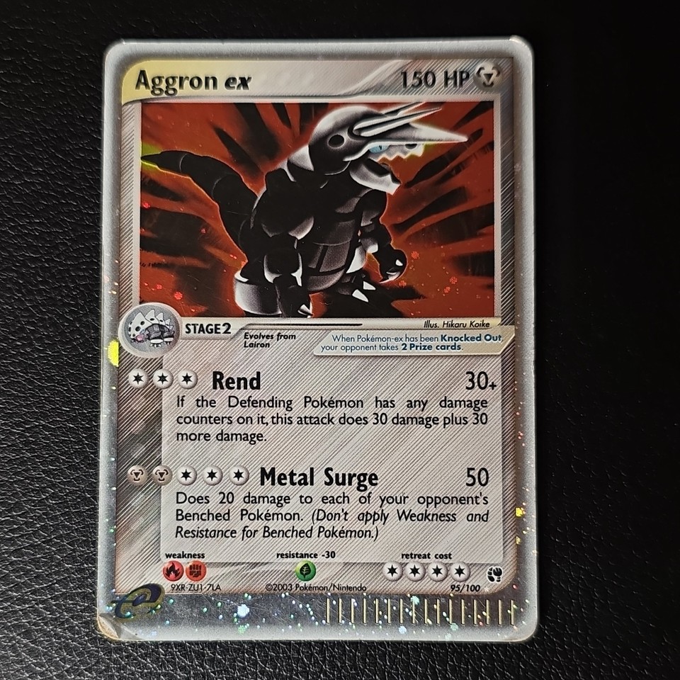 Pokémon TCG Aggron ex 95/100 EX Sandstorm Holo Rare 150 HP 2003 | eBay